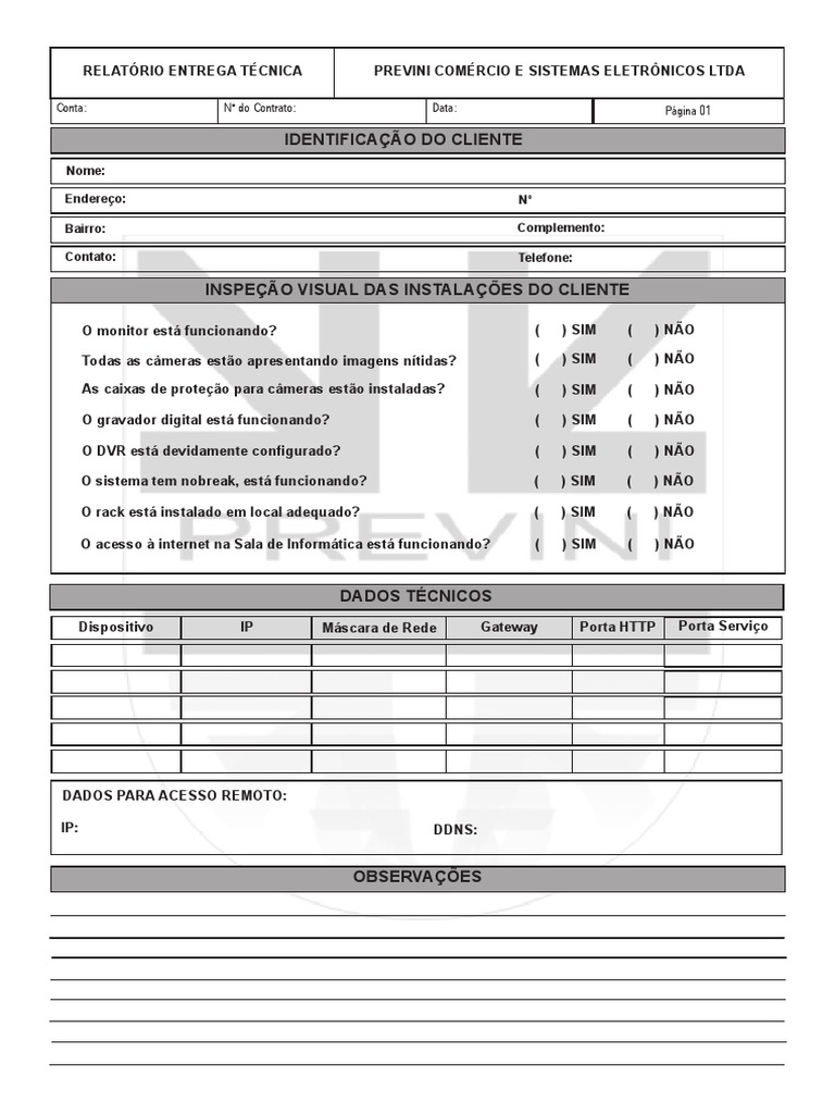 Relatorio de Entrega Técnica | PDF | Endereço de IP | Rede de computadores