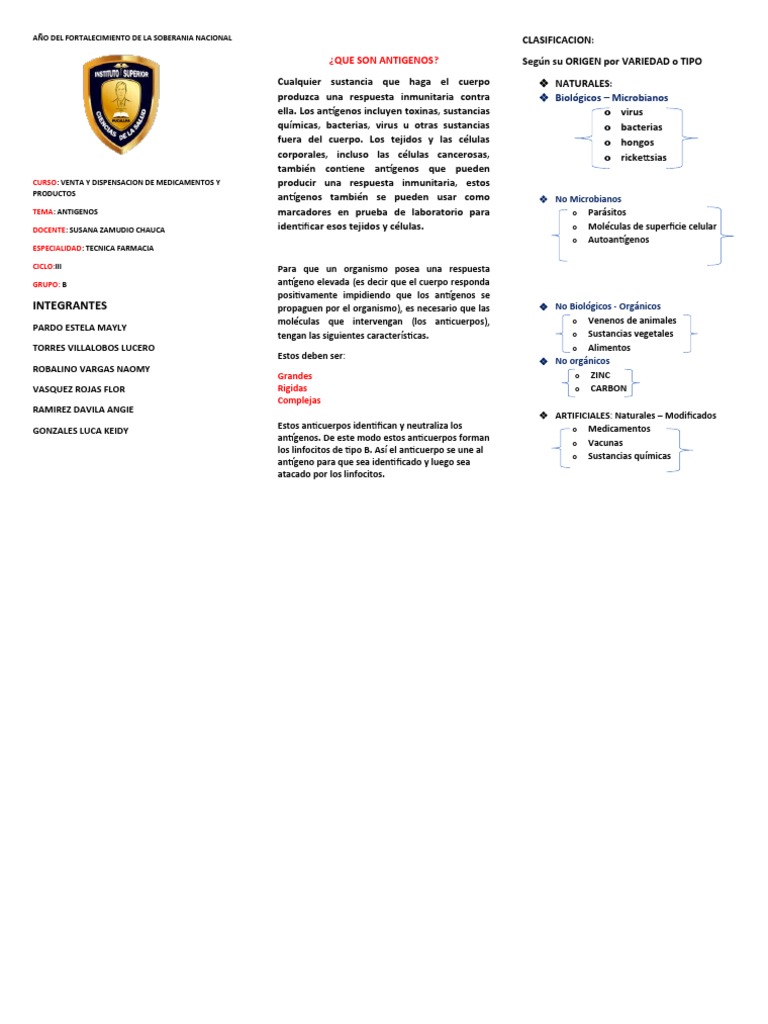 Primera Parte Del Triptico | PDF | Antígeno | Anticuerpo