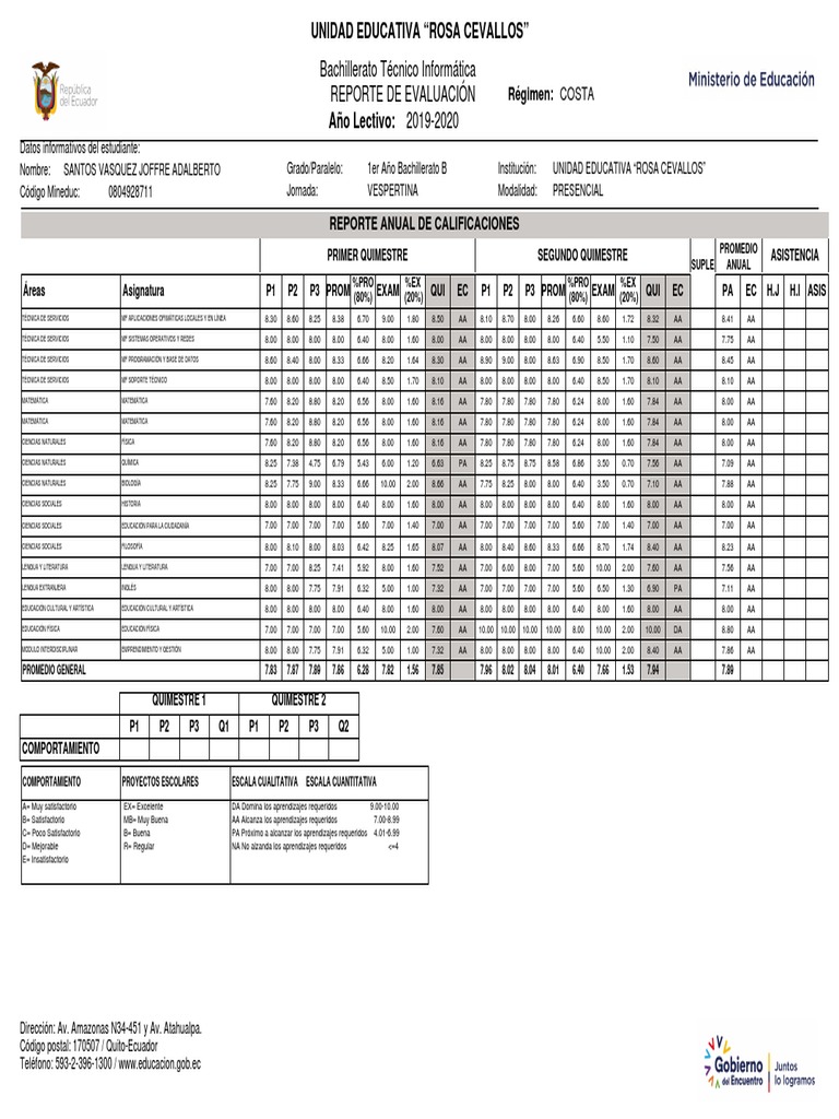 Calificaciones Egbbach3 Parciales Descargar Gratis Pdf Informática