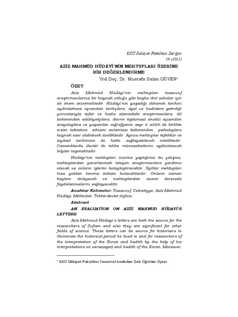 Az - Z Mahm - D H - D - y - N - N Mektuplari - Zer - Ne B - R de - Erlend - Rme (#243299 ...