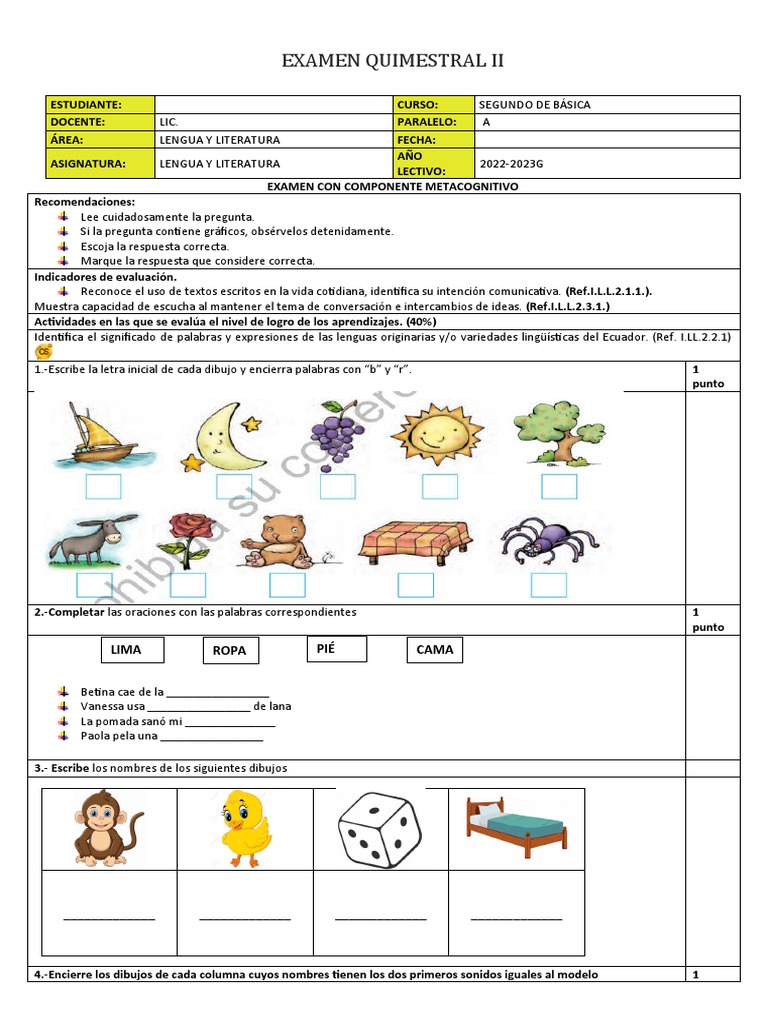 2do Lengua Ii Metacog 2023 | PDF | Lingüística | Aprendizaje