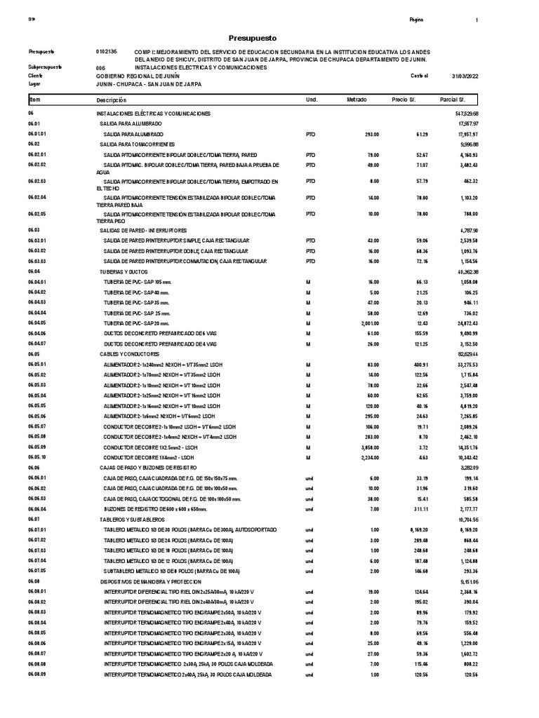 Ptto Electricas | PDF | Ingenieria Eléctrica | Bienes manufacturados