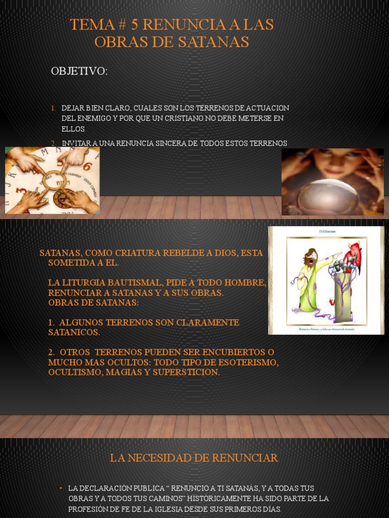 Renuncia a Satanás y sus Obras | PDF | Satán | Pecado