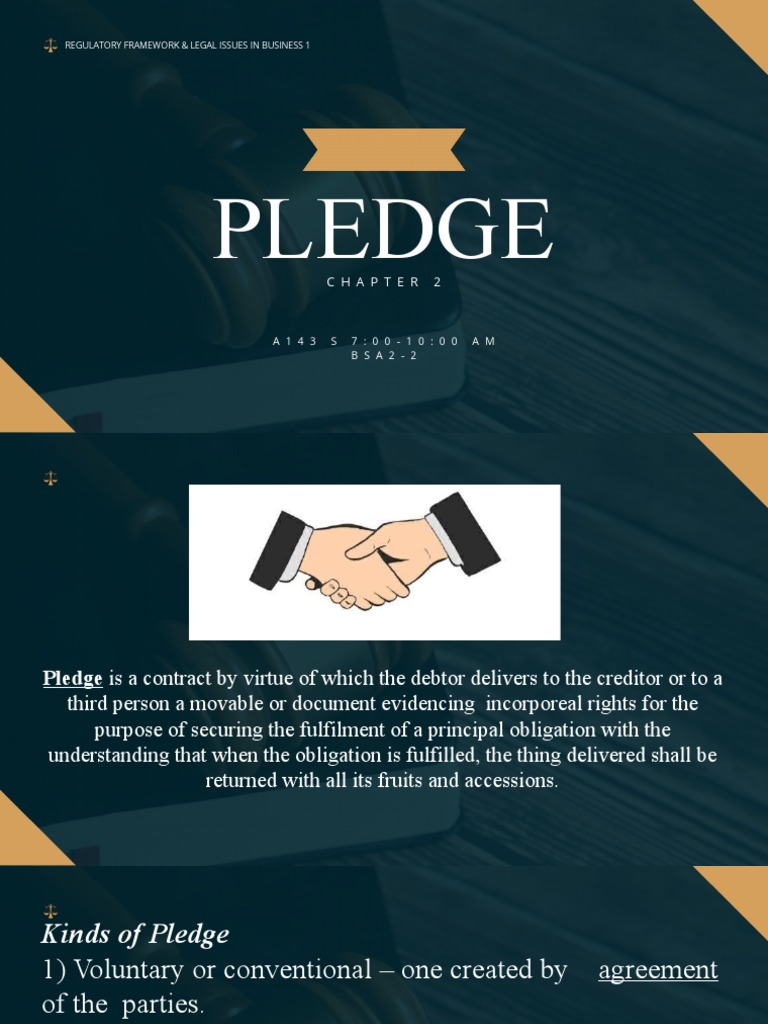 Pledge | PDF | Mortgage Law | Foreclosure