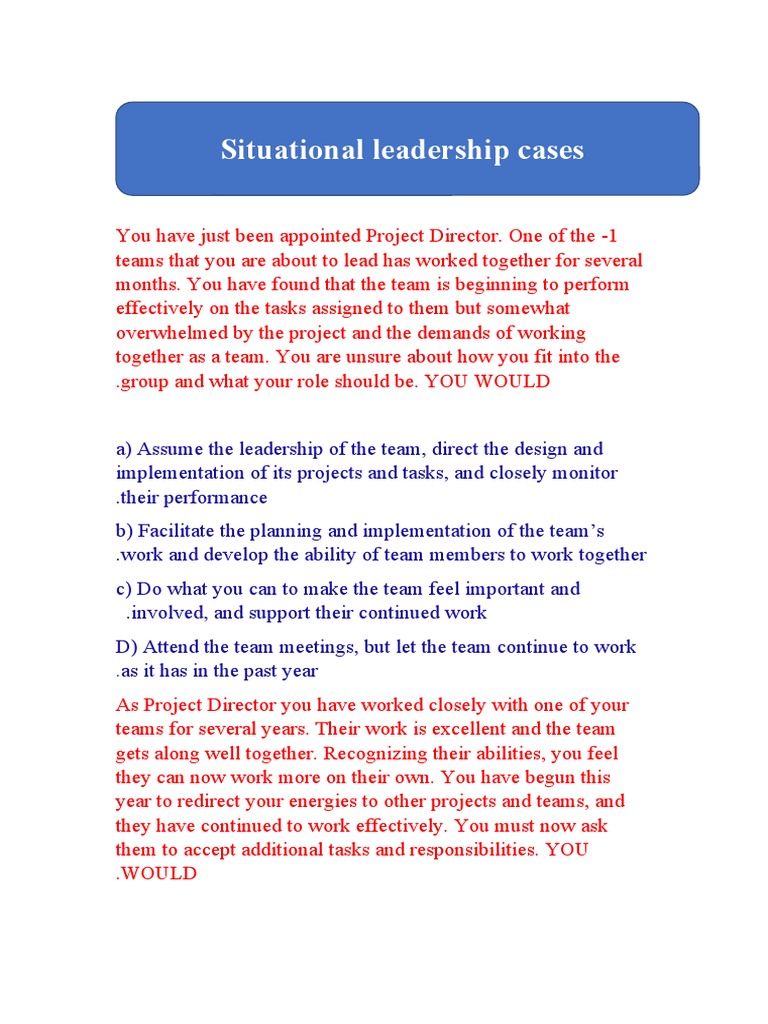 Leadership Cases | PDF