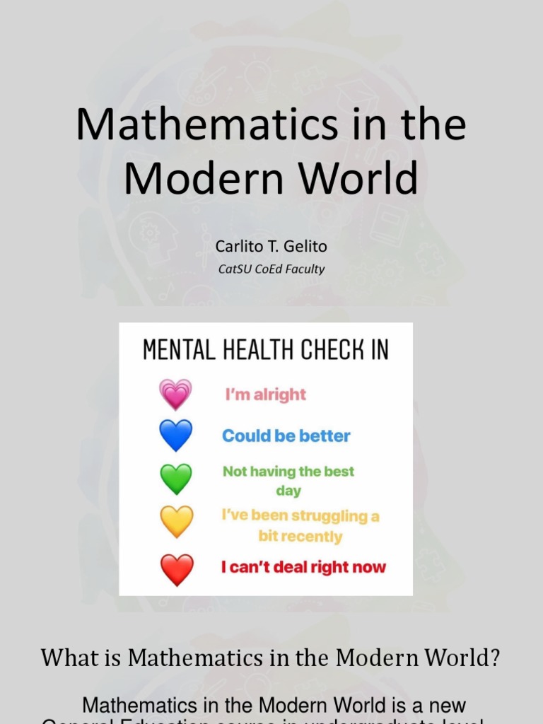 Math in Modern World Course Overview | PDF | Pattern | Mathematics