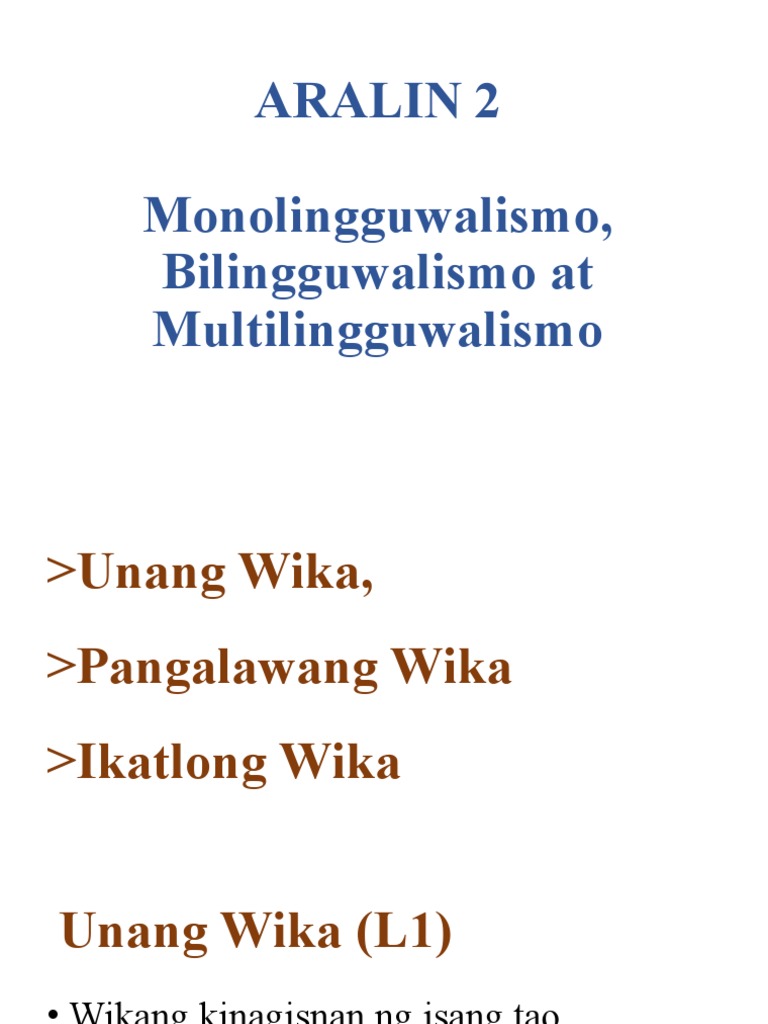 Aralin 2 (Mono, Bi, Multi) | PDF