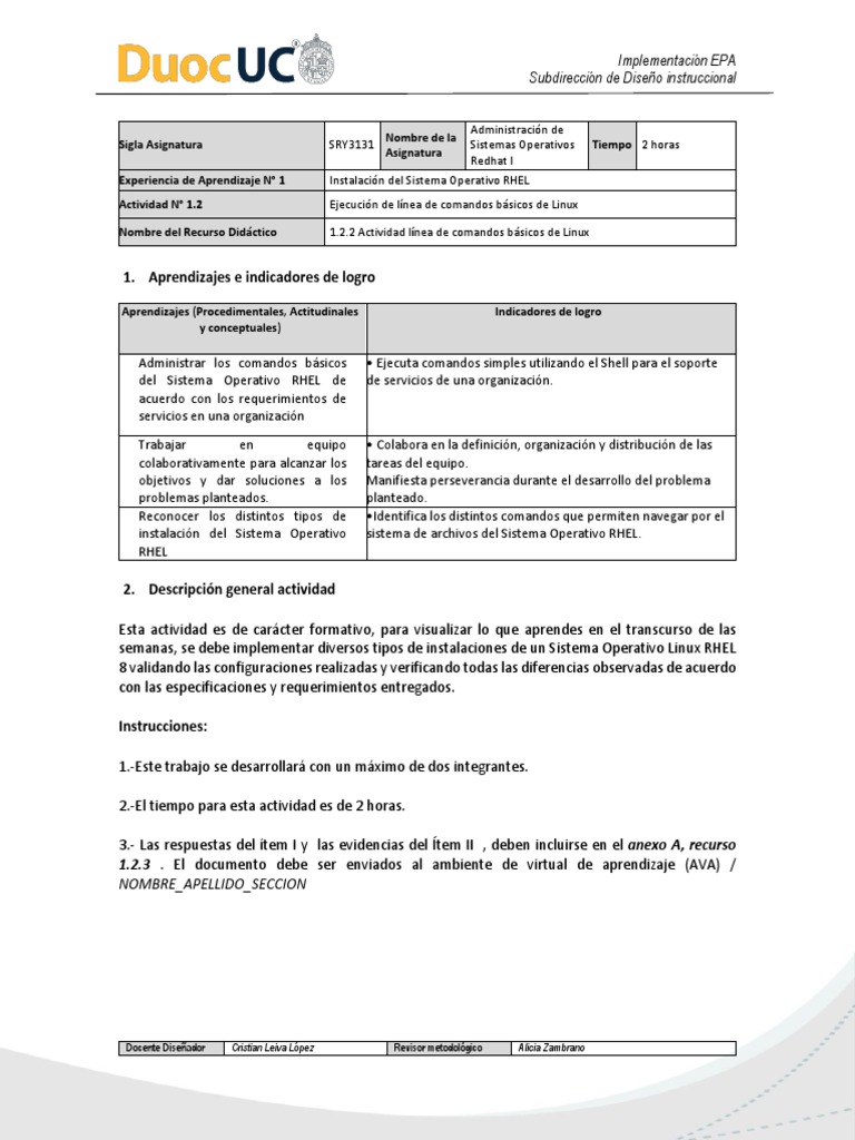 1 2 2 Actividad Linea de Comandos Basicos de Linux | PDF | Interfaz de línea de comando ...