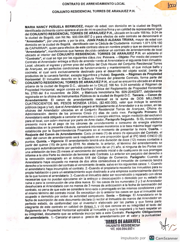 Contrato Marquetin | PDF