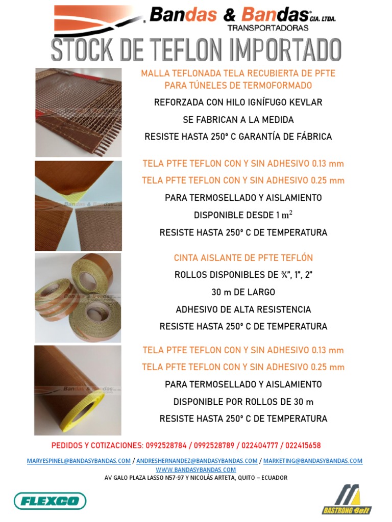 Teflon Bandas y Bandas | PDF