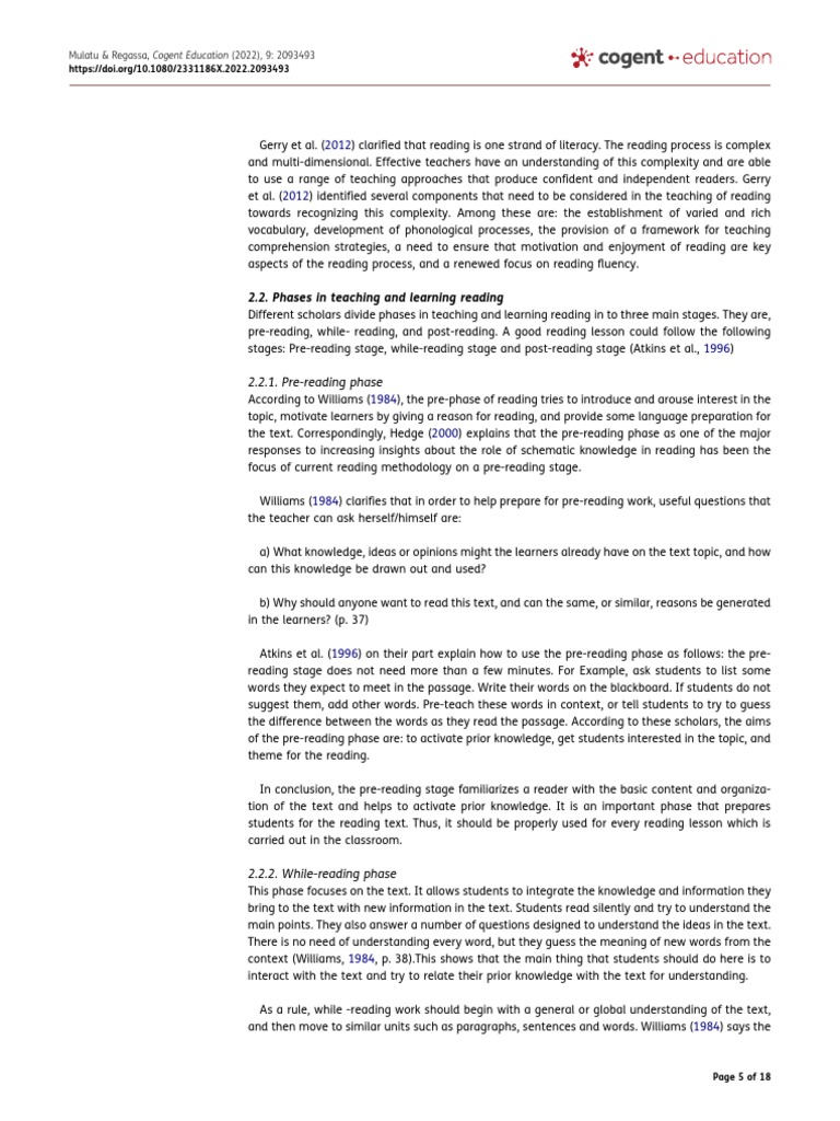 Teaching & Learning Reading | PDF | Reading Comprehension | Teachers