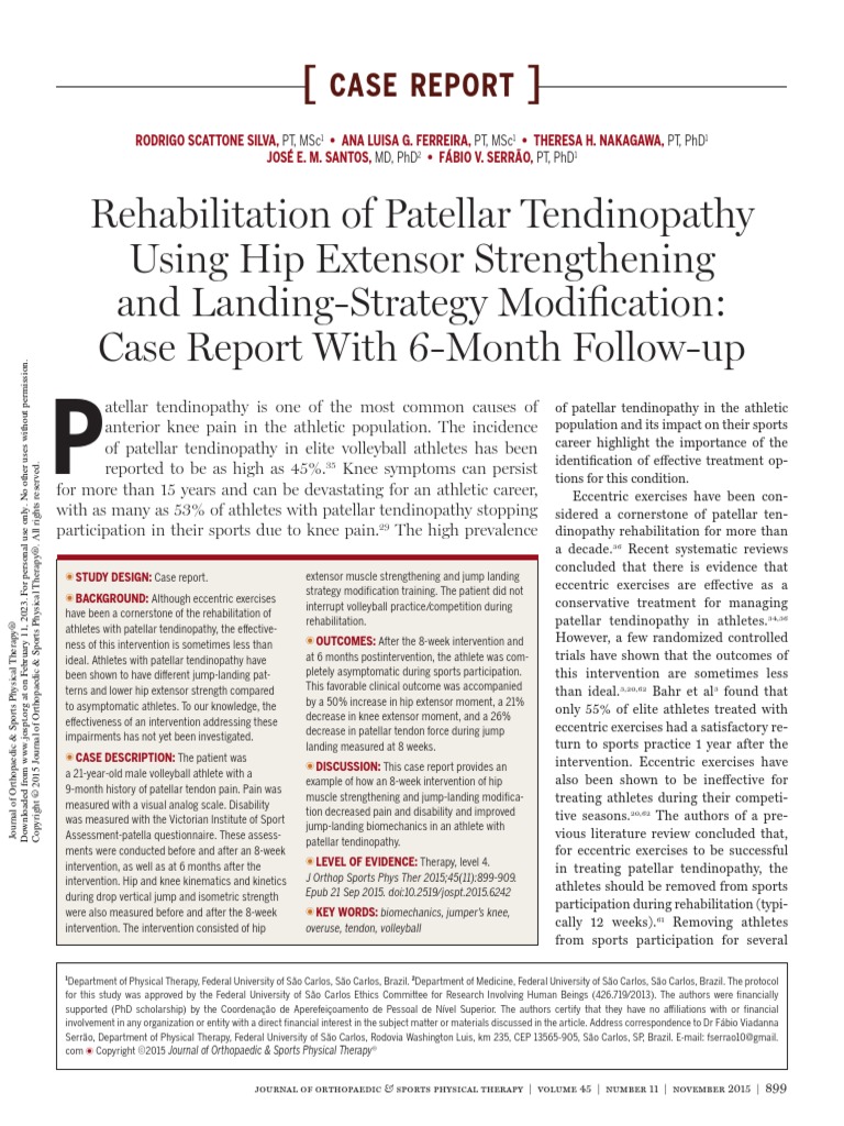 Jospt 2015 6242 | PDF | Knee | Physical Therapy