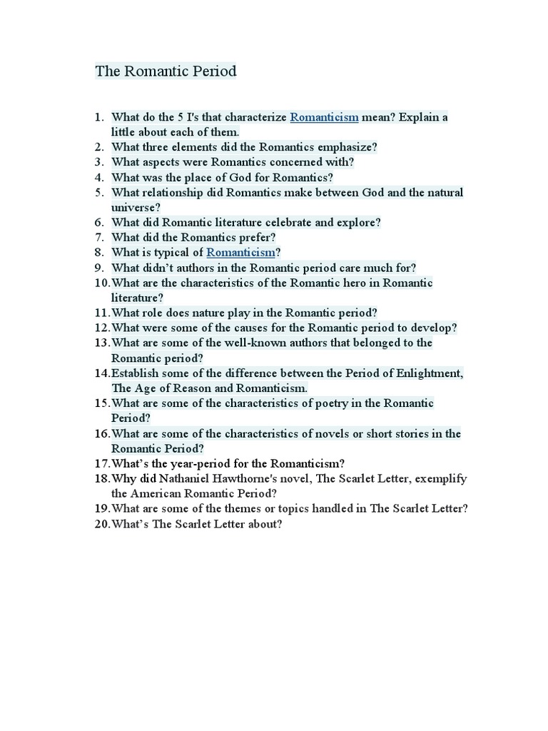 Romanticism: Key Concepts & Themes | PDF