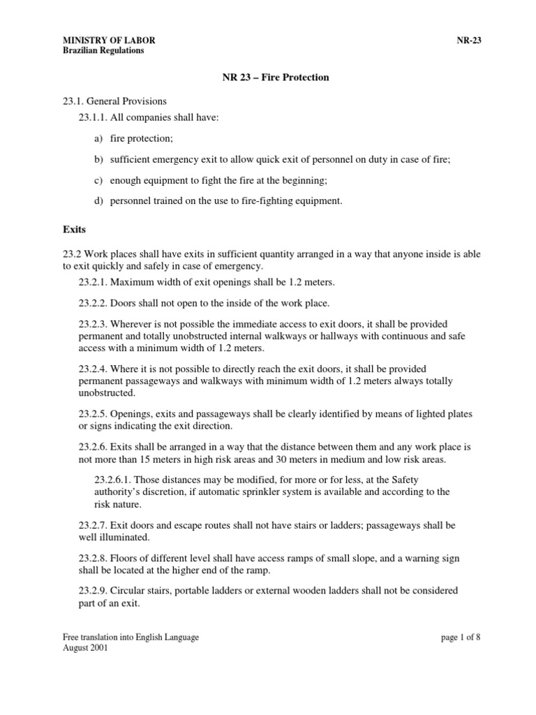 NR 23 Fire Protection | PDF | Fire Sprinkler System | Firefighting