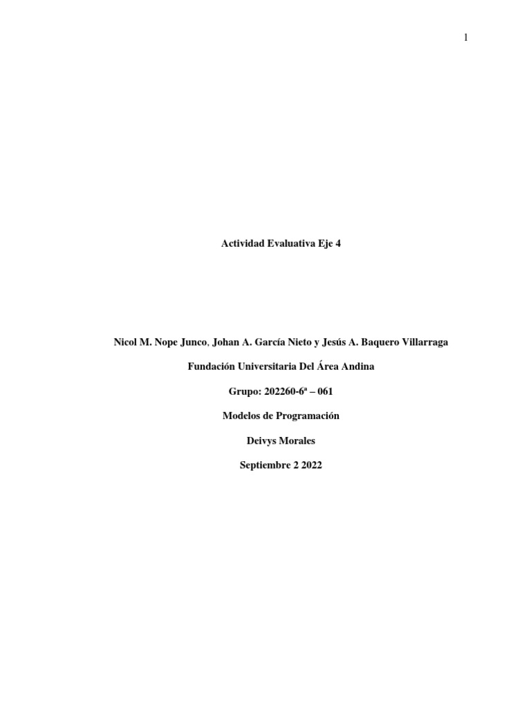 Modelos de Progamacion Eje 4 | Descargar gratis PDF | Python (lenguaje ... Modelos de Progamacion Eje 4 | Descargar gratis PDF | Python (lenguaje ...