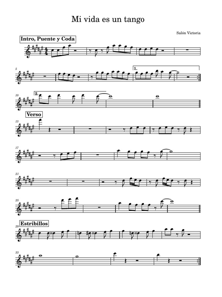Salón Victoria Mi Vida Es Un Tango C | PDF