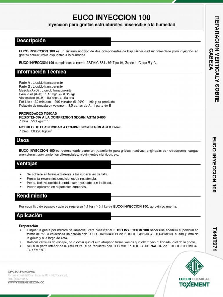 Euco Inyeccion 100 | PDF | Física Aplicada e Interdisciplinaria ...