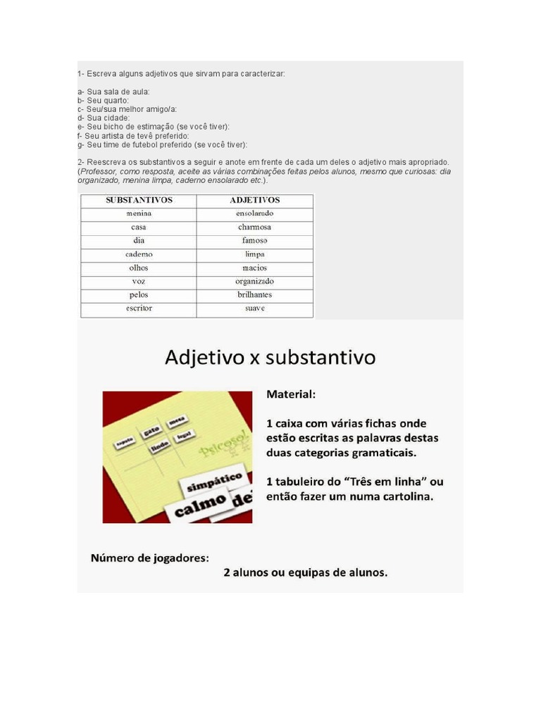 adjetivo | PDF