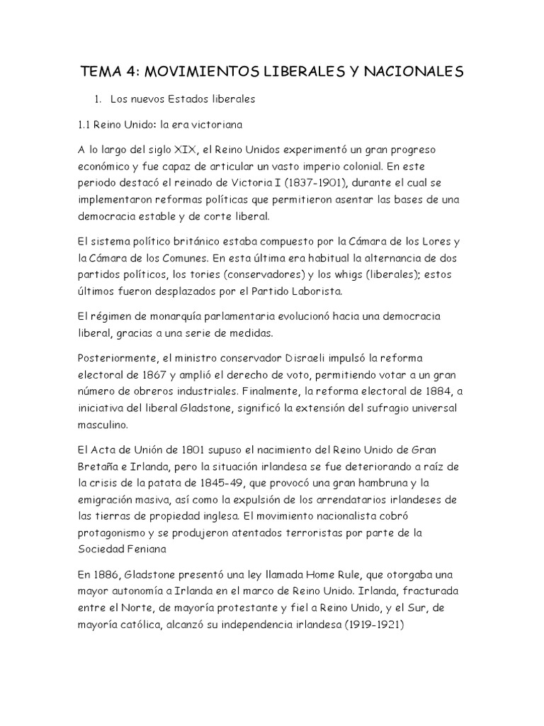 TEMA 4 Historia | PDF