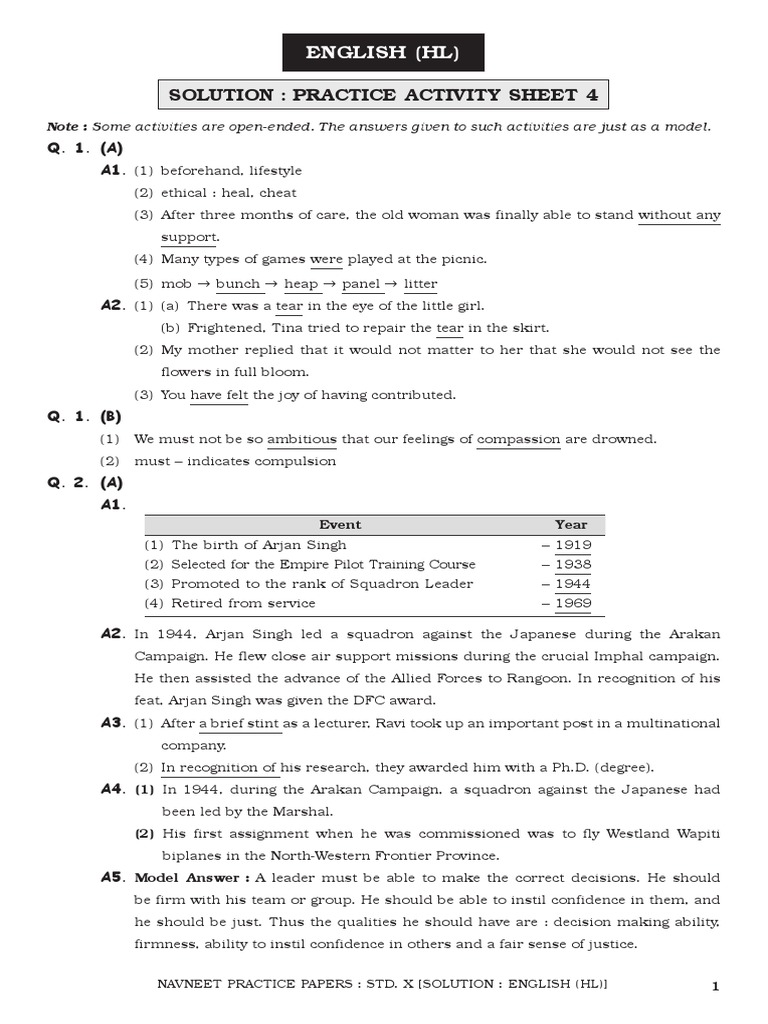 D0679 Eng Ans 4 | PDF | Trees | Poetry