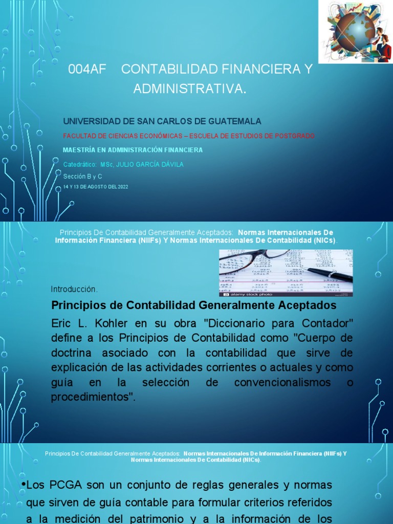 Presentacion Clase 1 PCGA, NIC, NIFF | PDF