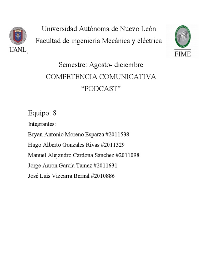 Guion de Podcast Equipo #8 | PDF