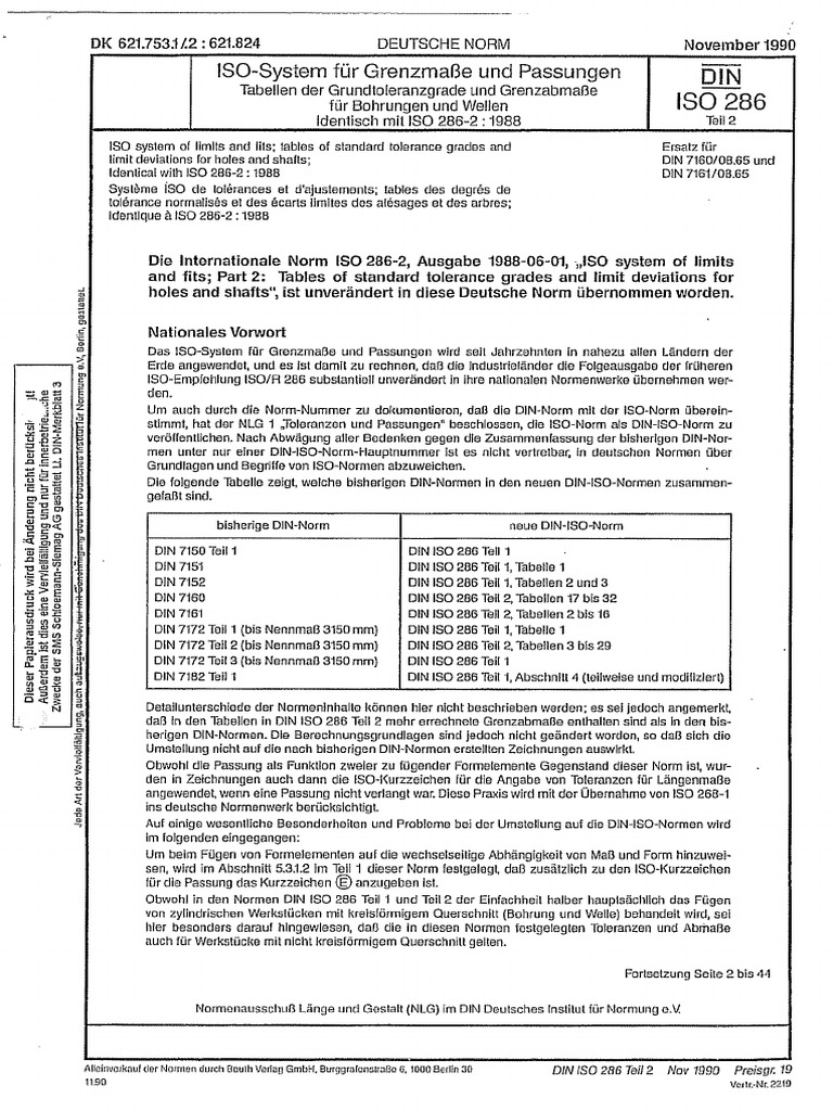 Din Iso 286 | PDF