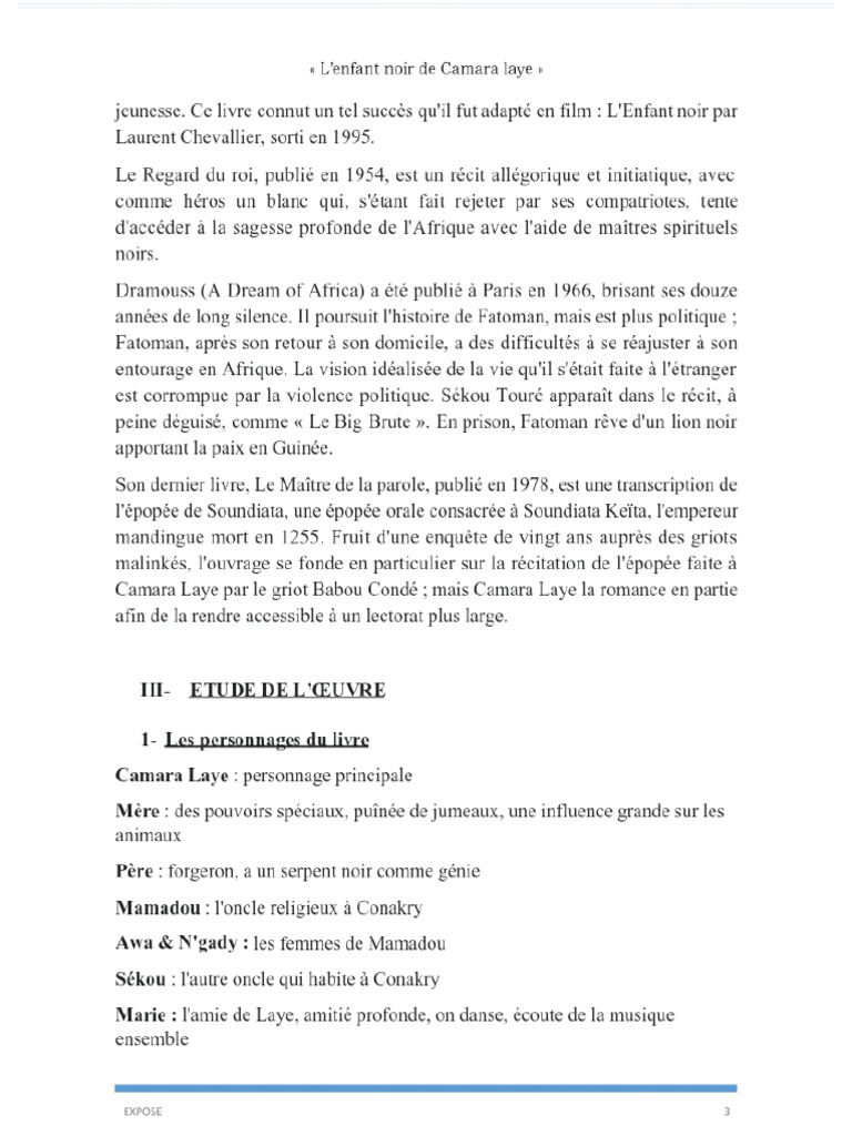 Camara Laye 3 | PDF