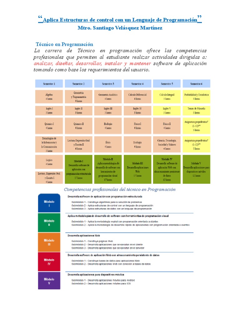 PRESENTACION Del Curso Estructuras de Control 2023 | PDF | Programación de computadoras ...