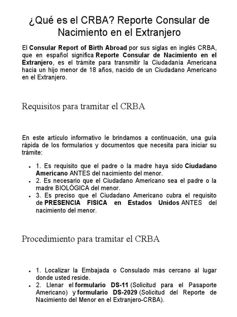 Qué Es El CRBA | PDF