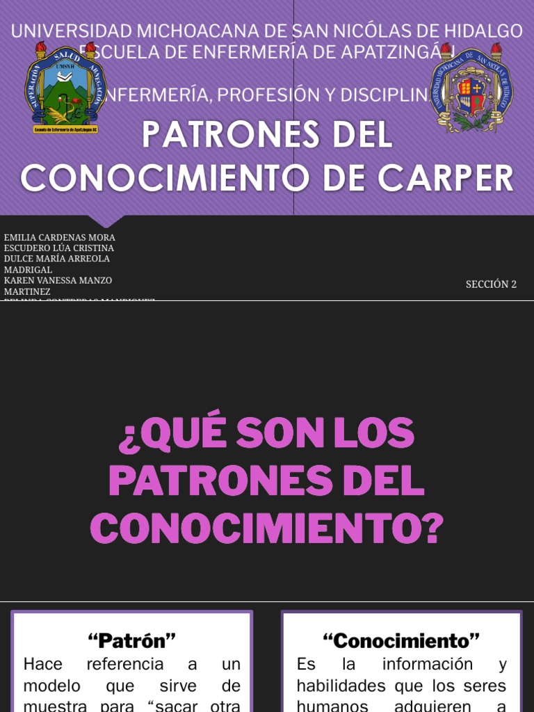 Patrones Del Conocimiento de Carper-2 | PDF | Conocimiento | Moralidad
