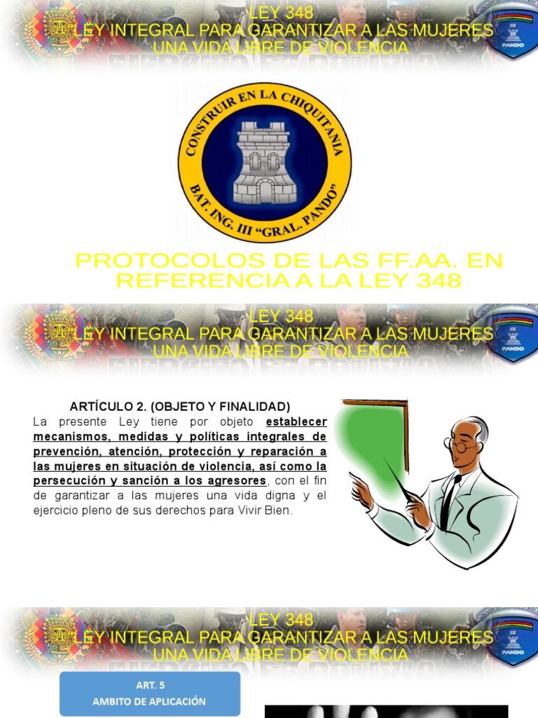 Exposion de La Ley 348 y Los Protocolos de FF - Aa. | PDF | Acoso sexual | La violencia contra ...