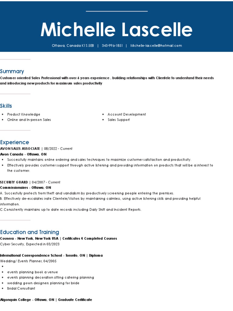 Michelle Lascelle Resume 2 | PDF
