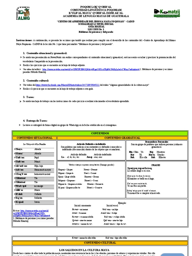 Guía - 1 - CAIMP - L2 | PDF | Idiomas | Estudios de idiomas extranjeros