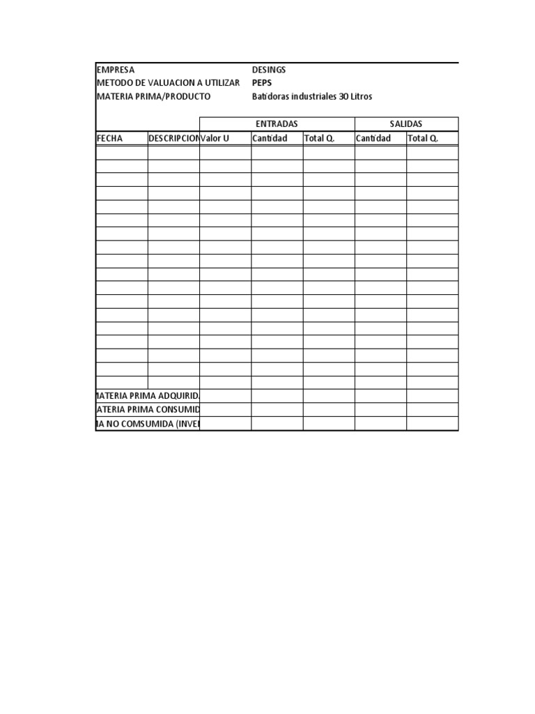 Plantilla PEPS | PDF