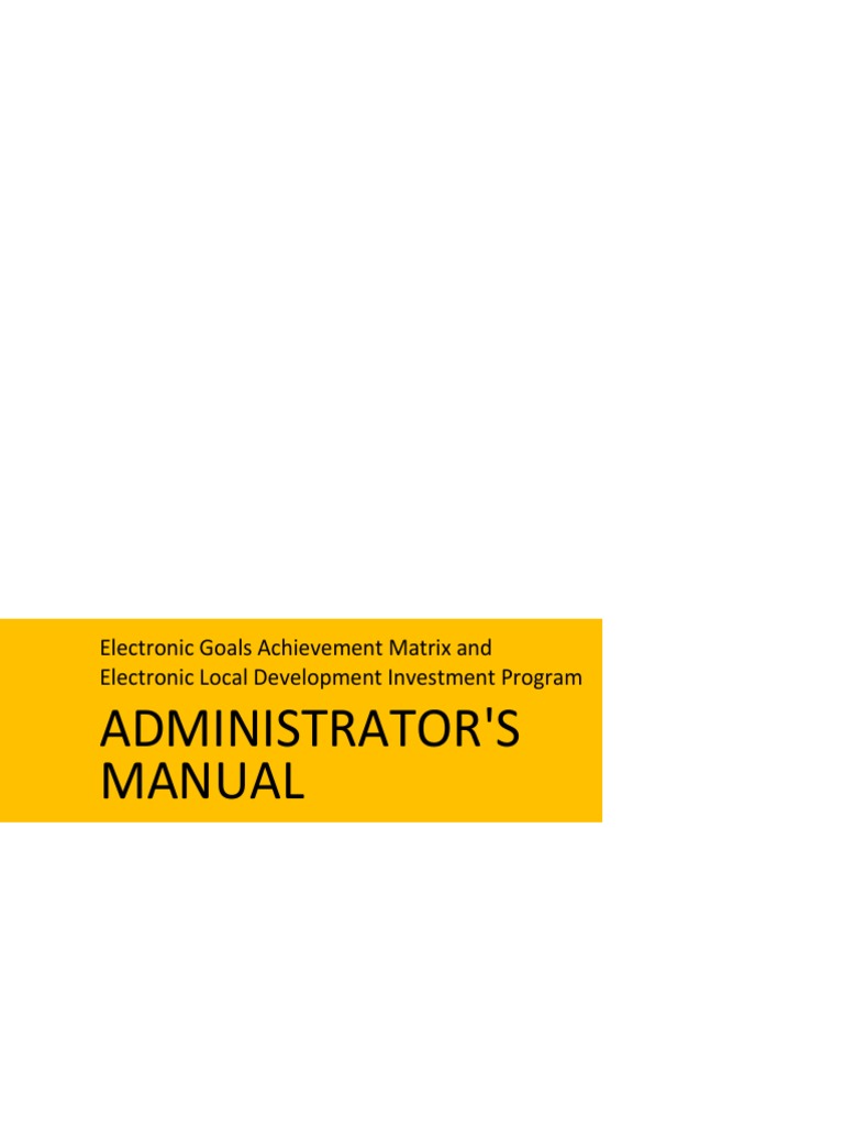 Administrator's Manual of The E-GAM and E-LDIP Systems | PDF | User (Computing) | Computer File
