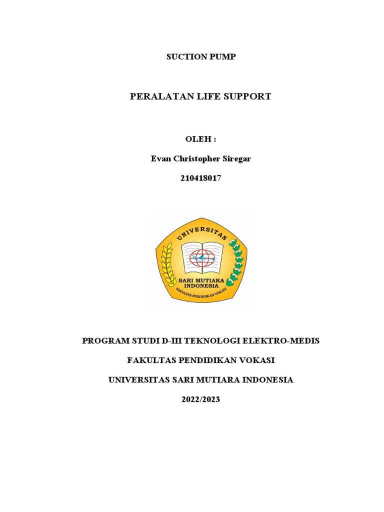 Fungsi dan Jenis Suction Pump | PDF