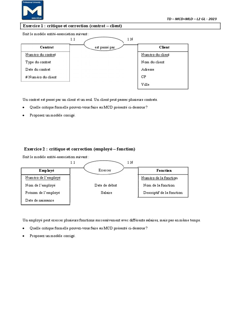 TD - MCD+MLD - L2 Mit - 2023 | PDF