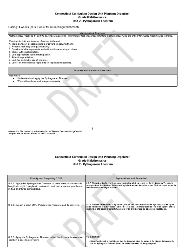 Grade 8 Math Unit 2 10-2012 | PDF | Mathematics | Mathematical Proof