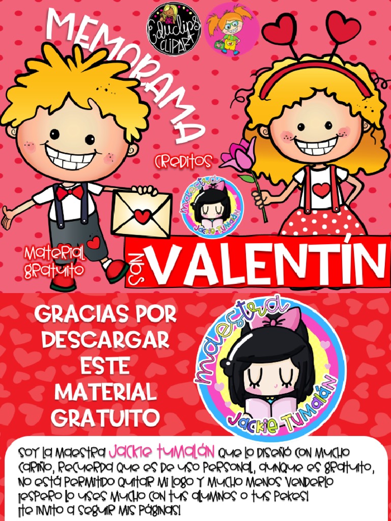 Memorama San Valentin Maestra Jackie Tumalan | PDF