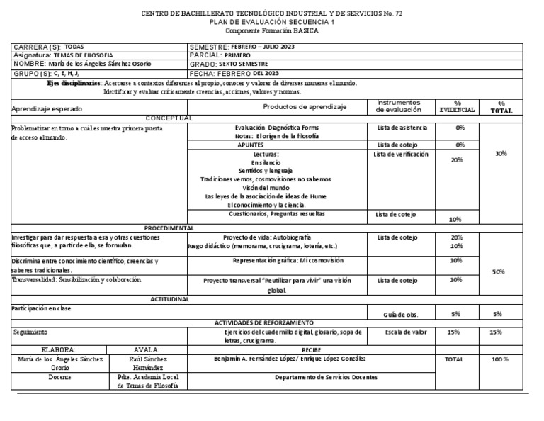 Plan Eval 1 Temfil 22 | PDF Plan Eval 1 Temfil 22 | PDF