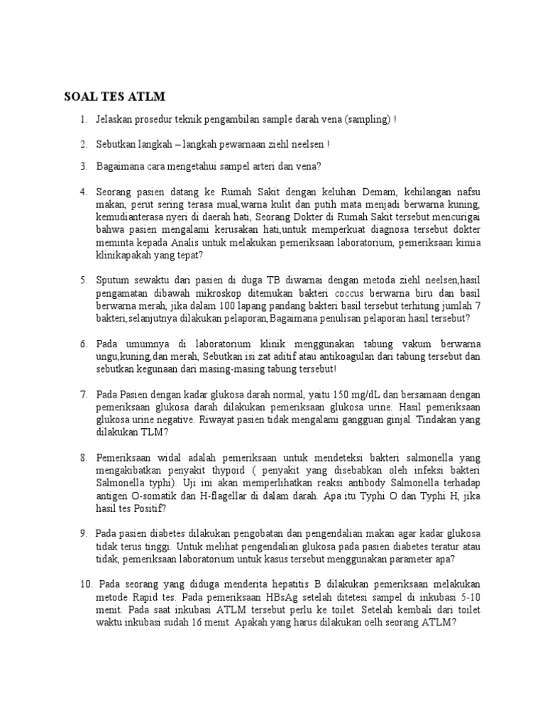 SOAL Dan Isi ATLM | PDF | Sains & Matematika