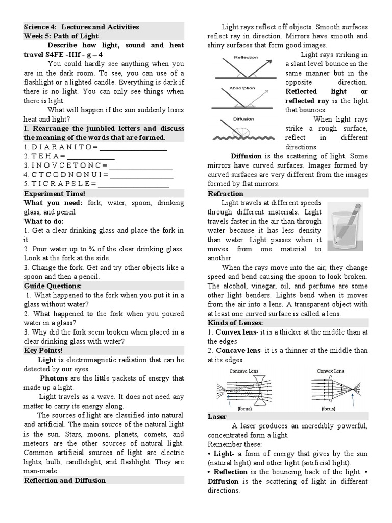 Understanding Light: Reflection & Refraction | PDF | Light | Reflection (Physics)