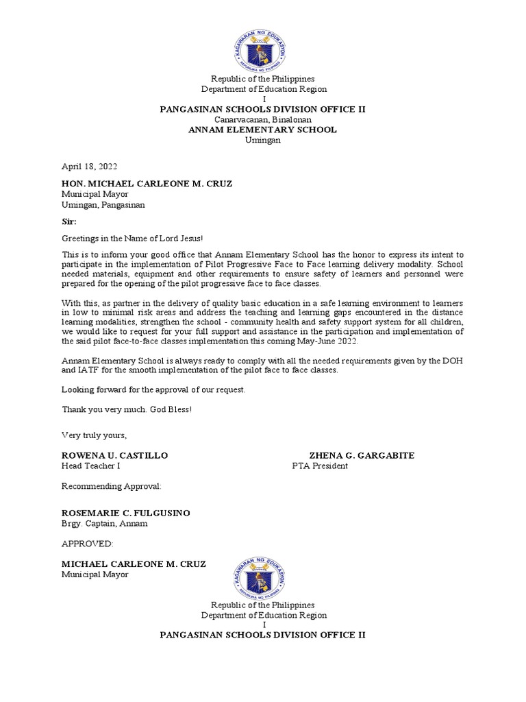 Letter To Mayor | PDF | Learning