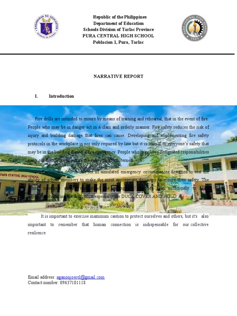 Narrative Report | PDF | Fires | Safety