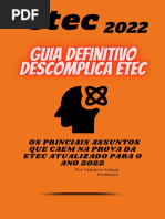 Prova ETEC 2024 O Que Estudar Assuntos, Apostilas e Simulado | PDF