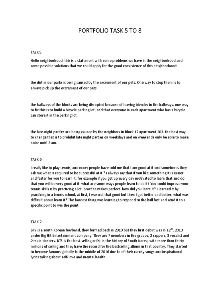 PORTFOLIO TASK 5 TO 8 Maria Fernanda Rubio Ramirez. | PDF