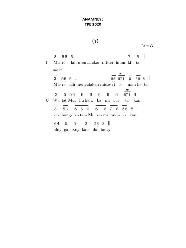 Anamnese Tpe 2020 | PDF