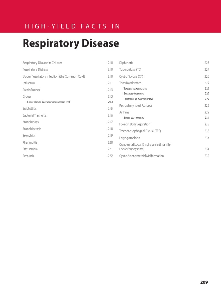 Respiratory Disease Pdf Respiratory Diseases Common Cold