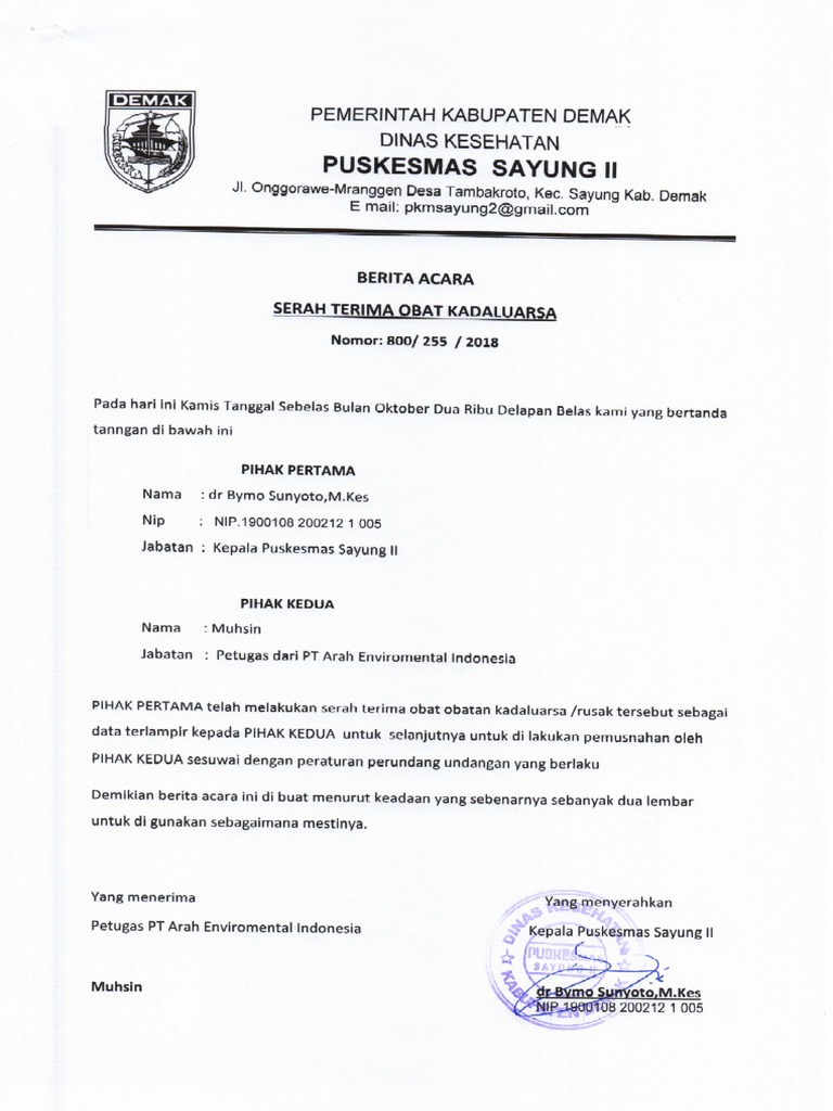 Contoh Ba Obat Ed | PDF